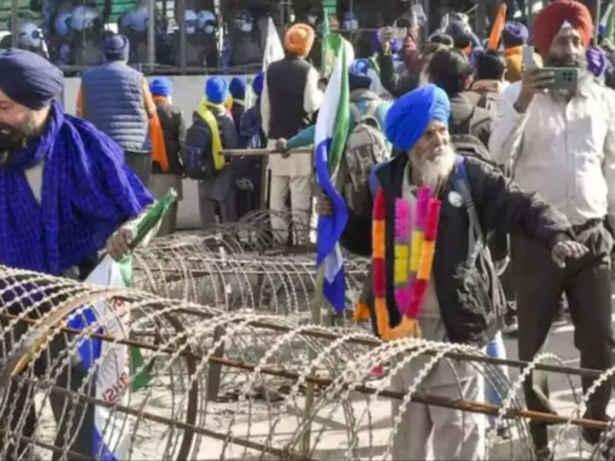 Kisan Andolan: किसानों के दिल्ली कूच को लेकर सुरक्षा के इंतजाम, सिंघु ...