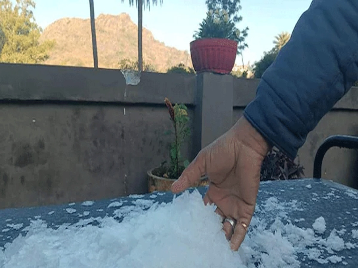 Rajasthan Weather update Temperature reached minus 0.1 due to icy winds ...
