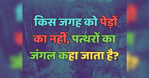 Trending Quiz किस जगह को पेड़ों का नहीं पत्थरों का जंगल कहा जाता है