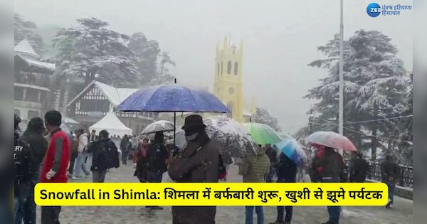 Snowfall in Shimla Snowfall begins in Shimla tourists rejoice | Snowfall in Shimla: शिमला में ...
