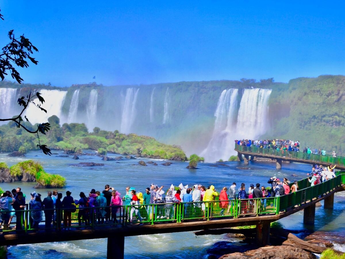 Iguazu Falls Brazil is spread over 3km 275 waterfalls flow together SEE ...