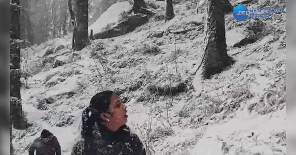 Mandi Snowfall Video Tourists visit Mandi to enjoy snowfall celebrate ...