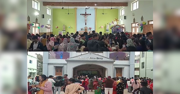 christmas celebration in bihar crowd gather in catholic church people ...