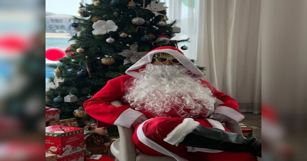 MS Dhoni became Santa on Christmas Day looked cool in white beard photo ...