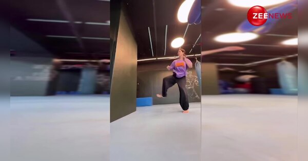 Wow what strength Disha Patani shared a video of her fitness her power ...