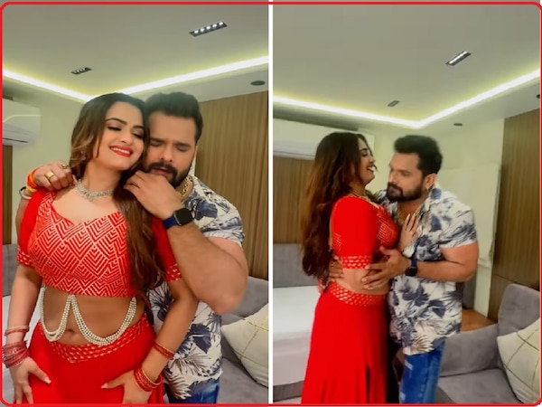 Neelam Giri and Khesari Lal Yadav reel video viral on Instagram | नीलम ...