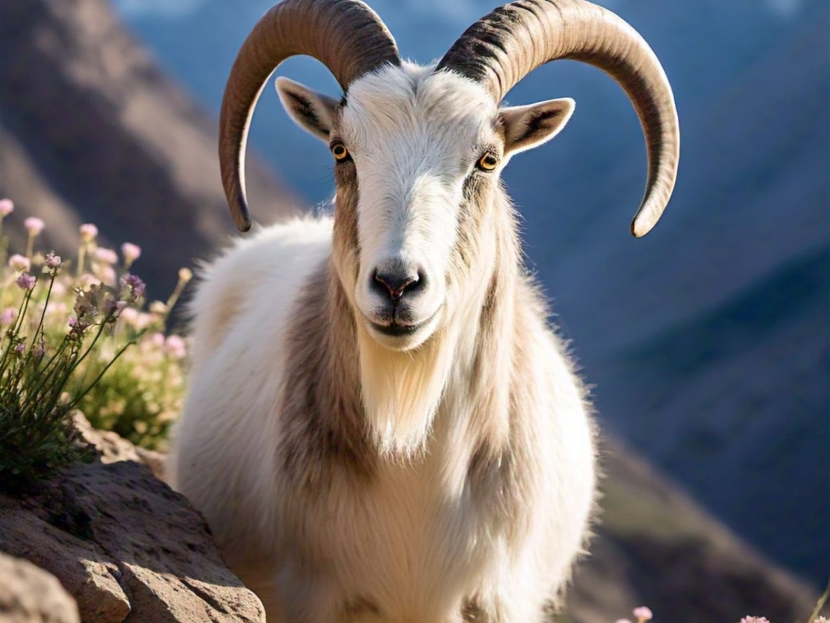 Markhor Pakistan national animal kills and eats snake | सांप को कच्चा ...