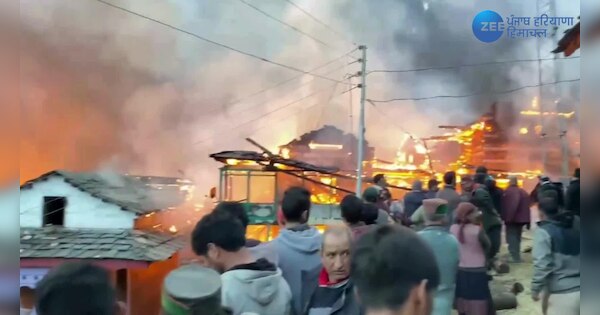 himachal fire news Kullu Fire Video 17 house and six goshala burn crore ...