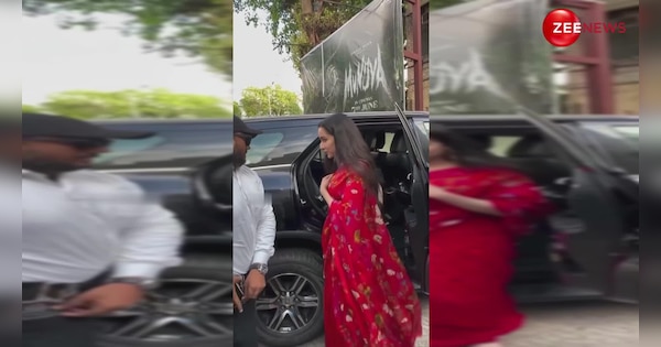 Cutie Shraddha Kapoor looked beautiful in red saree, gave flying kiss ...