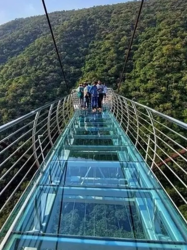 mp first china alike glass bridge in amarkantak and panna cantilever ...