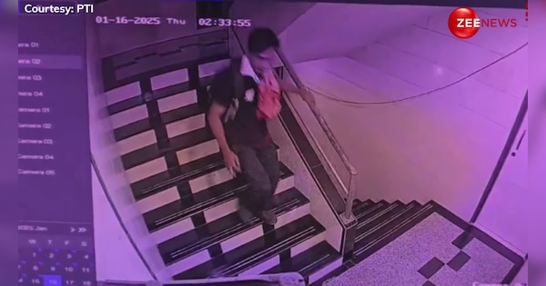 Attacker seen running down stairs with gamcha on his shoulder, CCTV ...