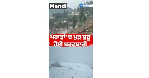 Mandi Snowfall resumed on mountains farmers faces brightened | Mandi ...