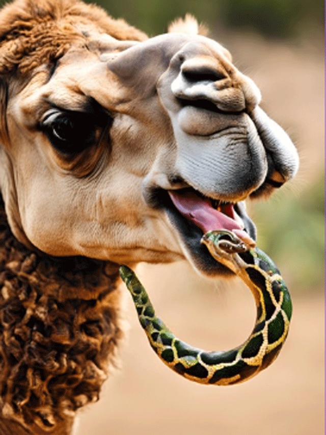 Why Camel was eating the snake myth or truth | क्यों सांप खा रहा था ...