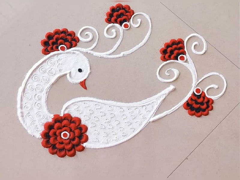 basant panchami 2025 these are simple rangoli designs Saraswati Puja ...