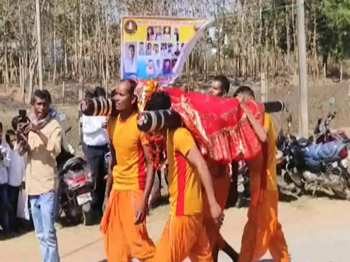 ritual of Mata Pahunchni was performed at Sheetla Mata Mandir located at Kumharpara Narayanpur ...