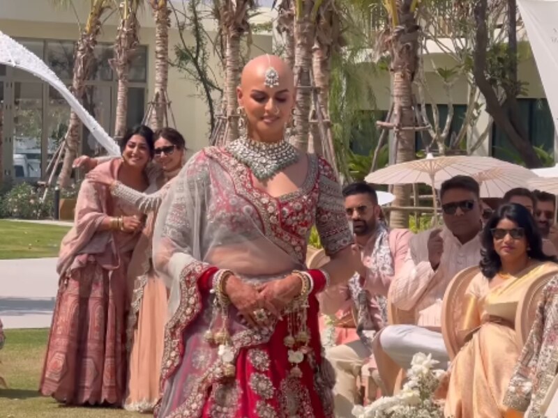 Indian Bride Neehar Sachdeva Looked Beautiful In Red Lehenga And ...