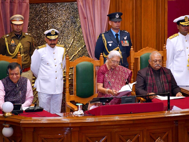 UP Budget Session First Day Photos CM Yogi Fiery speech in assembly to ...
