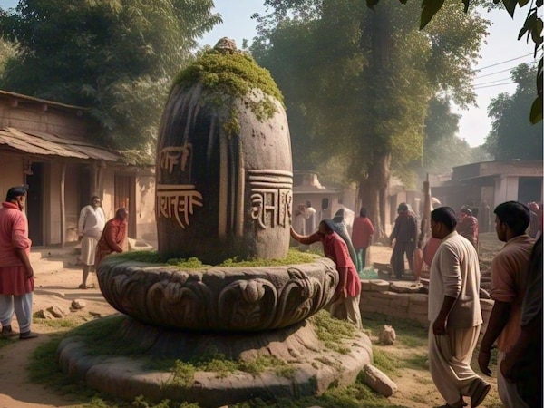 Ancient Shivling found in excavation of platform of Hanuman Garhi ...