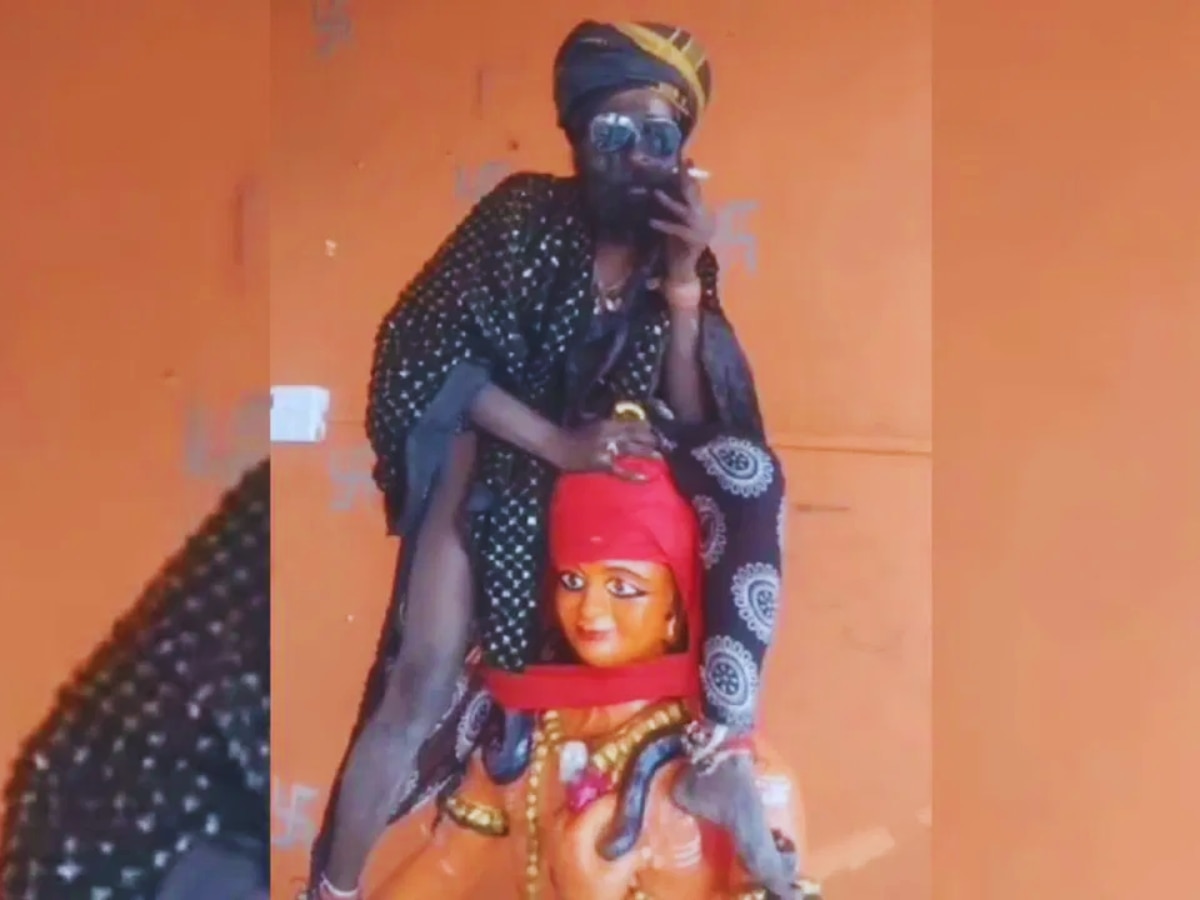ujjain drunken aghori made reel while smoking and sitting on lord ...