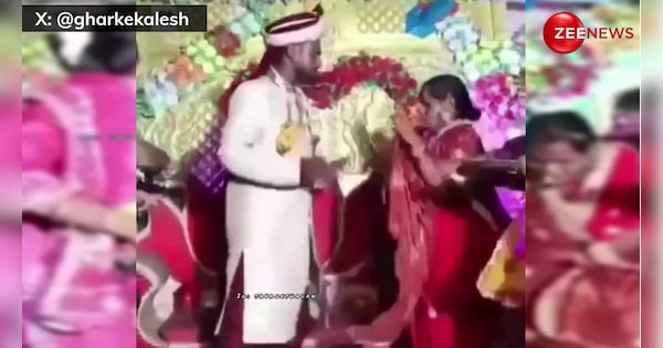 Bride groom fight on stage slapped each other video going viral people ...