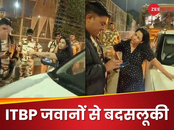 Drunk woman misbehave with ITBP jawans shocking video viral | नशे में धुत महिला ने ITBP जवानों ...