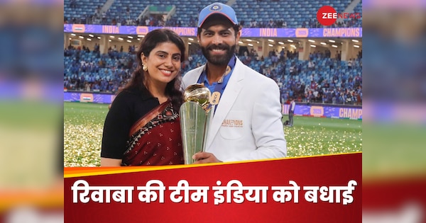 Ravindra jadeja wife rivaba jadeja best wishes for team india ind vs nz ...