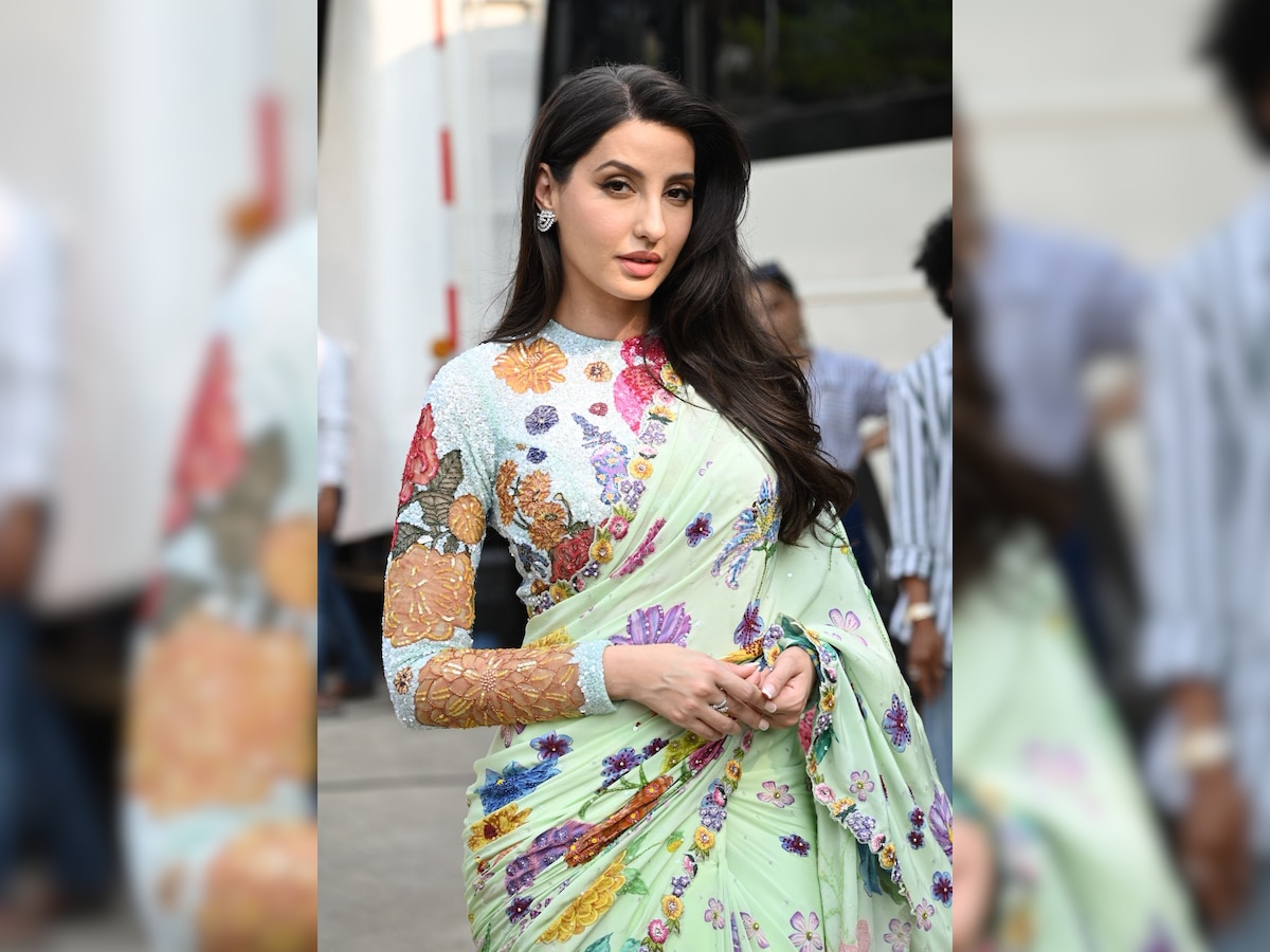33 Year Old Nora Fatehi Summer Saree Looks beautiful gorgeous see ...