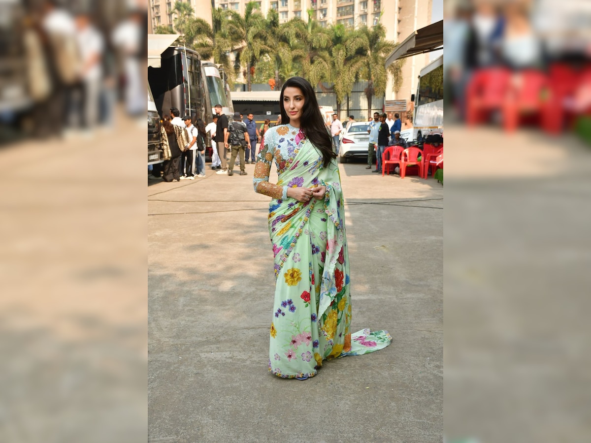 33 Year Old Nora Fatehi Summer Saree Looks beautiful gorgeous see ...