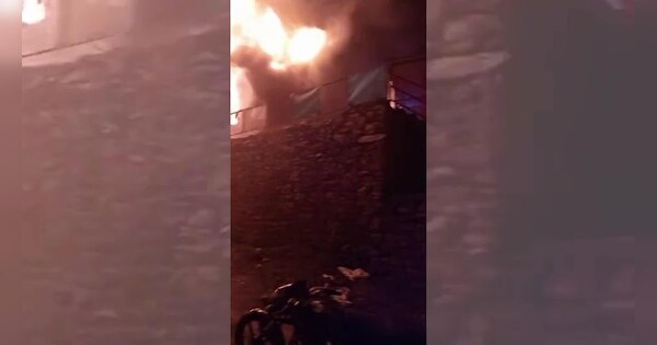 Chamba Fire Video in under construction hydroelectric project colony in ...