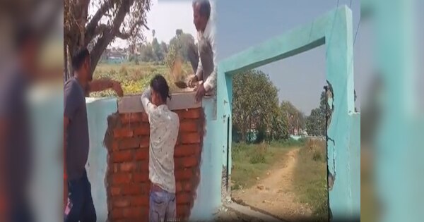 Bihar News people break gate of graveyard wall and gate | Bihar News ...