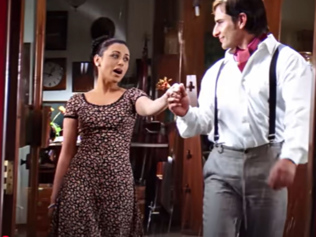 2004 Bollywood Blockbuster Movie Hum Tum 1 Monsoon Kissing Scene Breaks ...