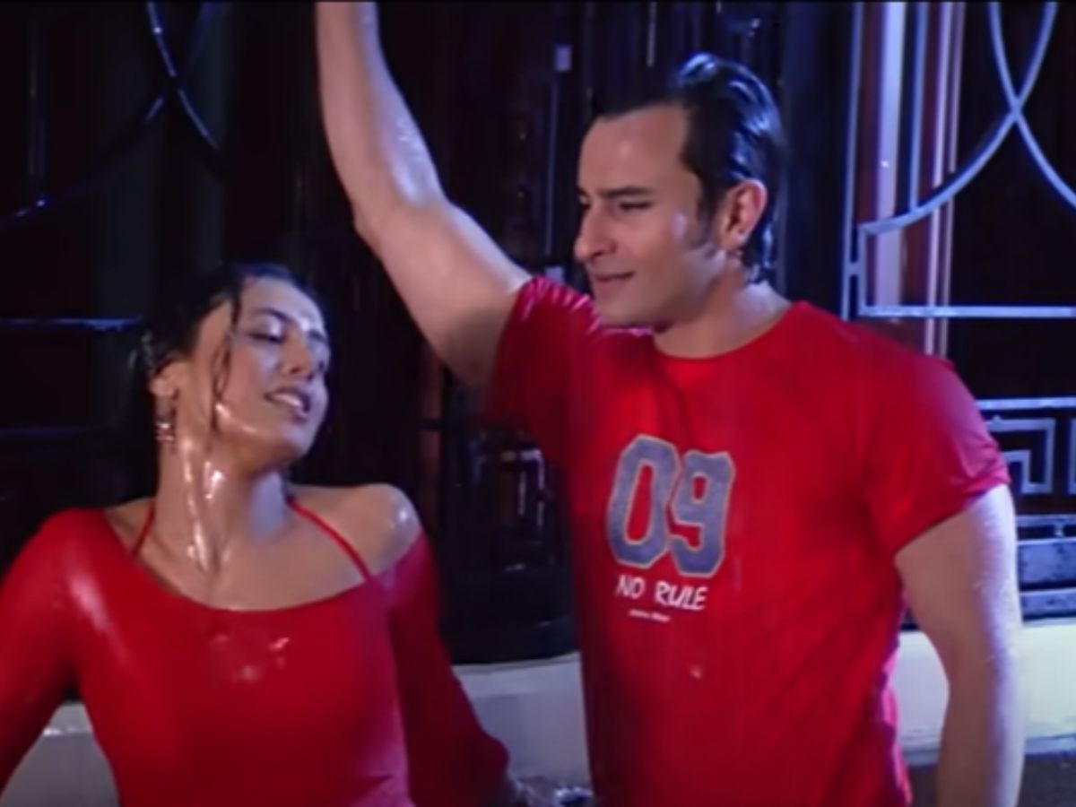 2004 Bollywood Blockbuster Movie Hum Tum 1 Monsoon Kissing Scene Breaks ...