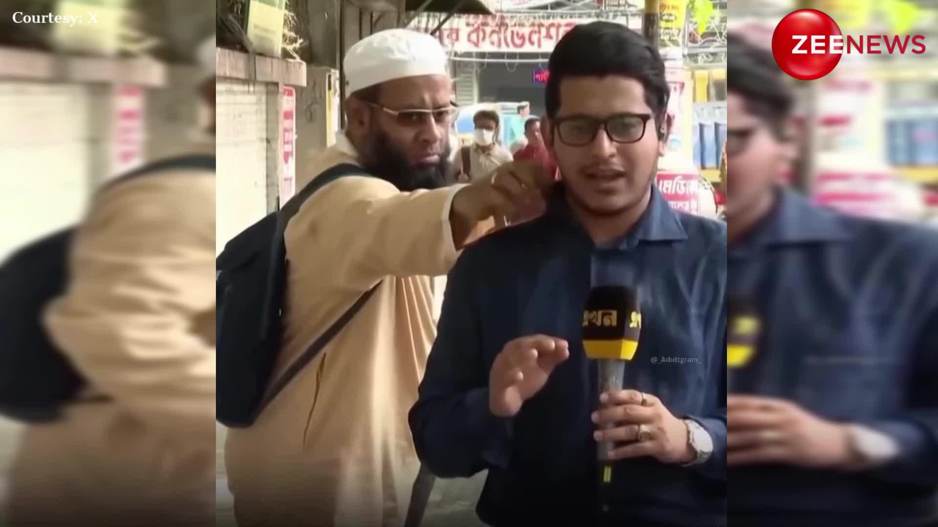 pookie chacha takes strom on internet fixed reporter collar during live ...