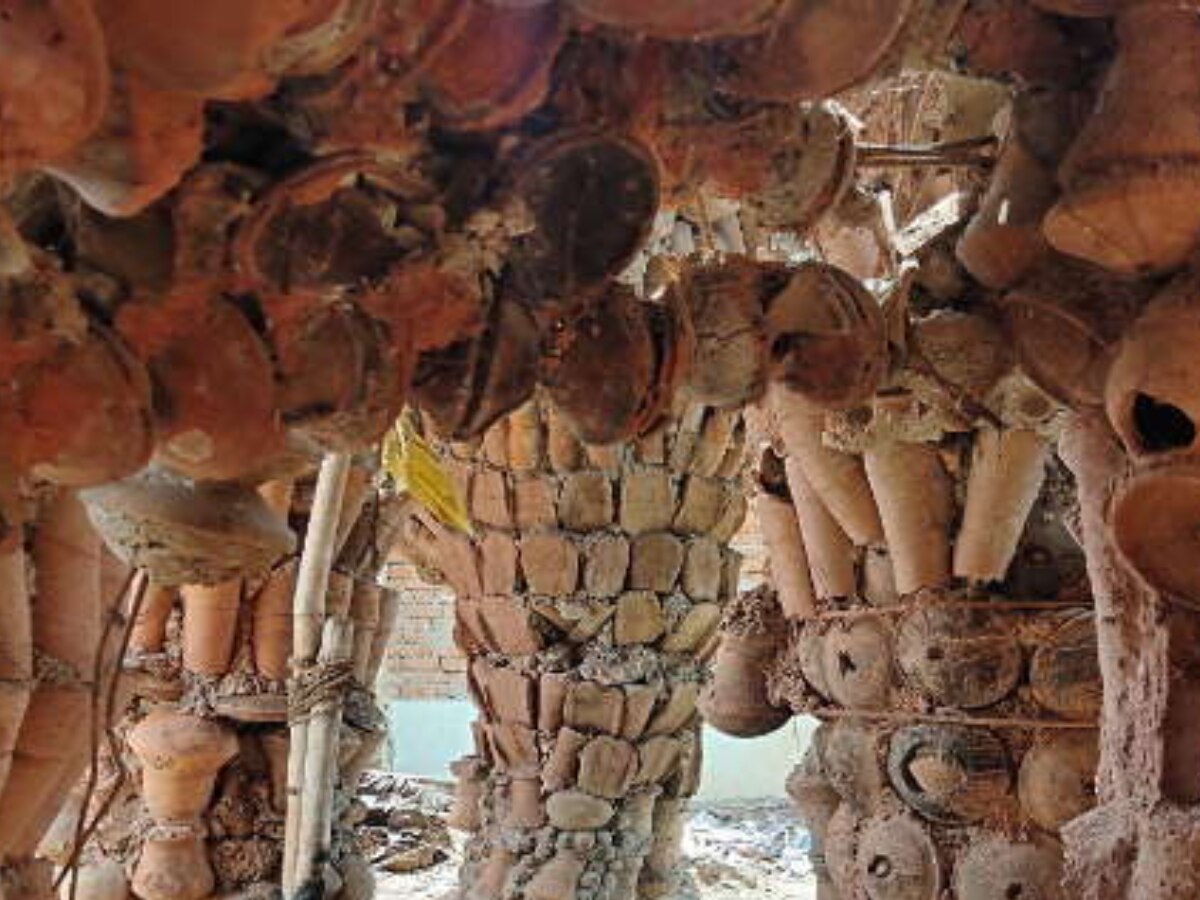 durg 55 feet high kalash temple stands without stone and brick ...