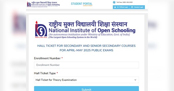NIOS 2025 admit card for Class 10th 12th out at nios ac in download link here | NIOS 10वीं 12वीं ...