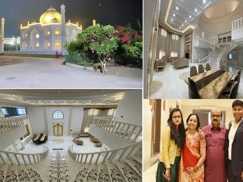 unique modern house design in burhanpur mp man builts taj mahal house ...