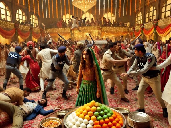 barati and gharati clash over dry date stone pelting during wedding ...