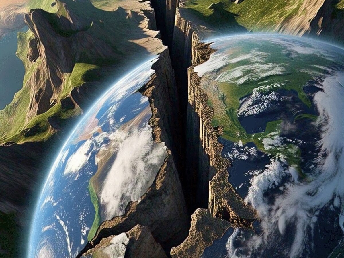 Africa splitting into two continents due to tectonic plates relevation ...