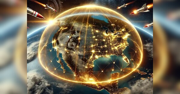 US Elon musk space x making golden dome missile shield protect america ...