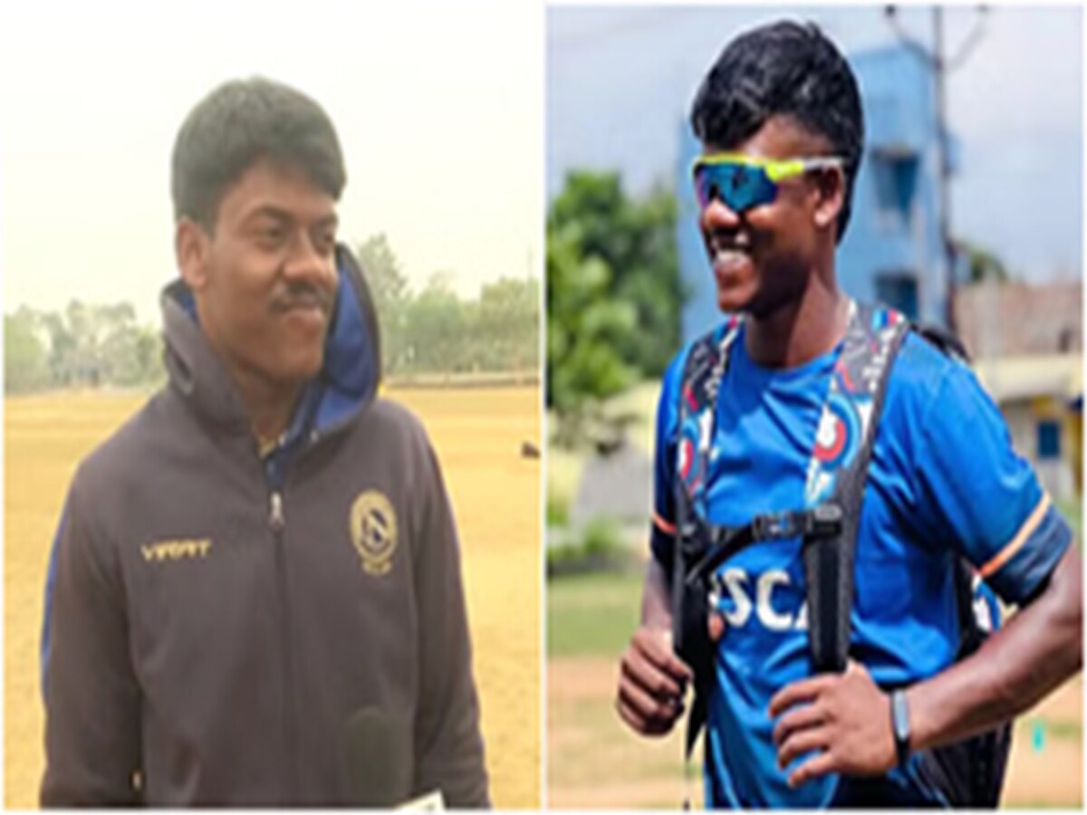 first tribal cricketer Robin minz Started batting with cooking wood ...