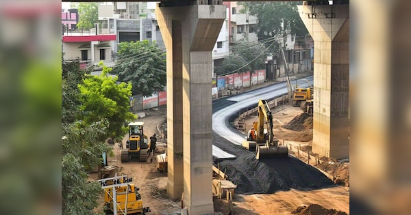 UP govt completed construction of 40 feet two pillar road connecting ...