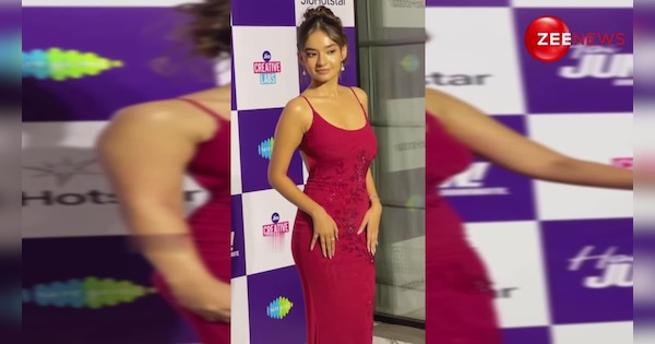 22 years old Anushka Sen fashion charm in red backless bodycon dress fans loved her stunning ...