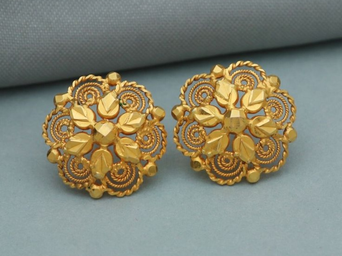 trending gold tops earrings designs latest gold tops earrings design ...
