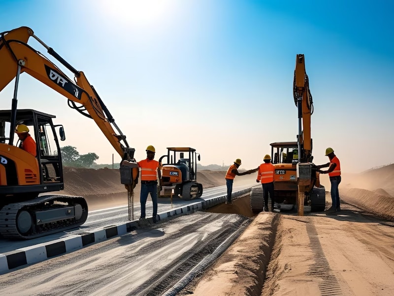 GDA started construction work Bandha Road to Classic Residency in Rajnagar Extension area of ...