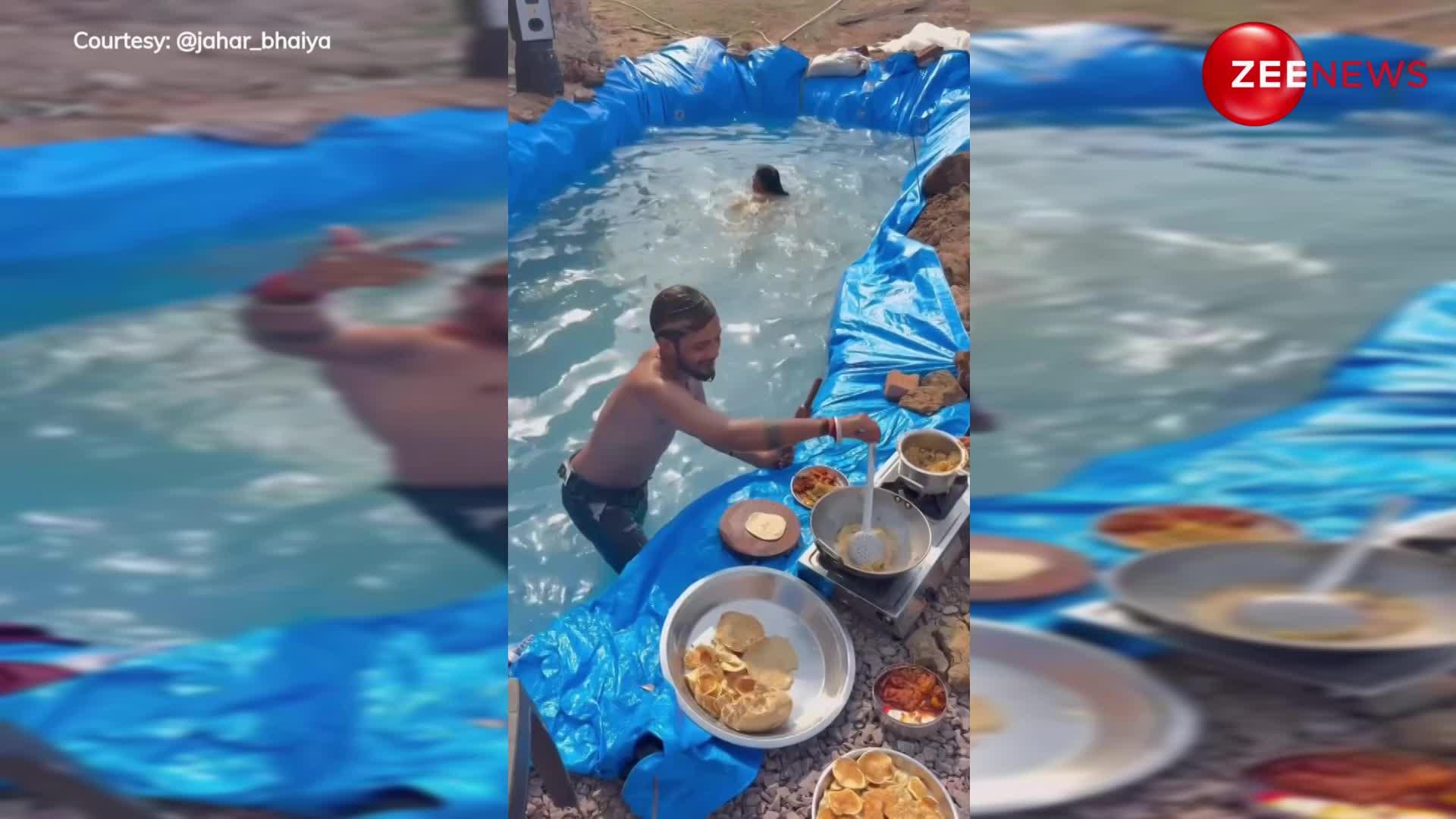 man make desi swimming pool enjoy full sea sight vibes viral video on ...
