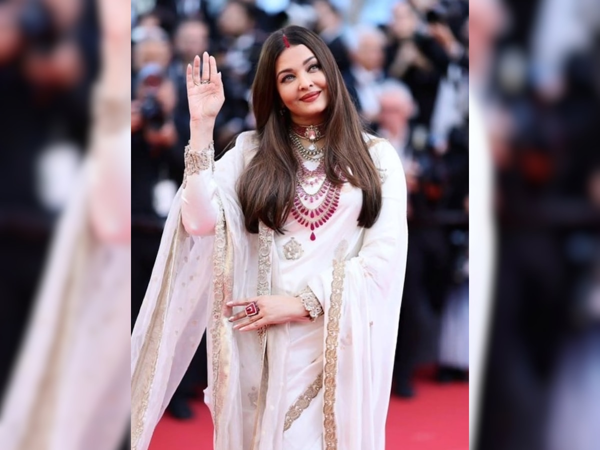 Aishwarya Rai bachchan cannes 2025 red carpet first look in ivory ...