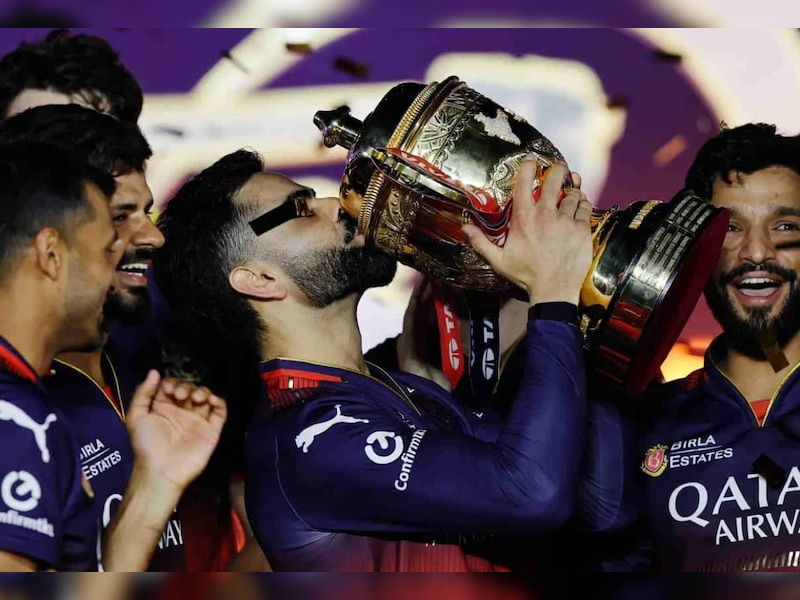 RCB Team Celebration Photos After Wins Maiden IPL Trophy in 18 Years ...