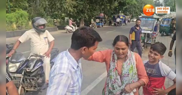 Woman beat husband with slippers in the middle of road in Bareilly ...