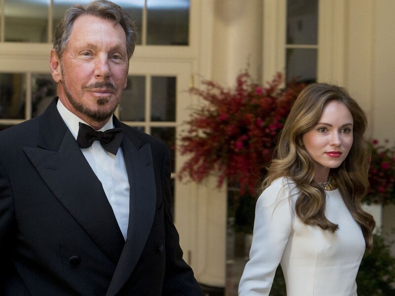 meet with larry ellison who owns island and military aircraft now ...