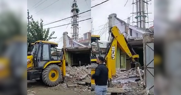 Sambhal Raza e Mustafa Mosque Demolished by Bulldozer Minaret Razed ...